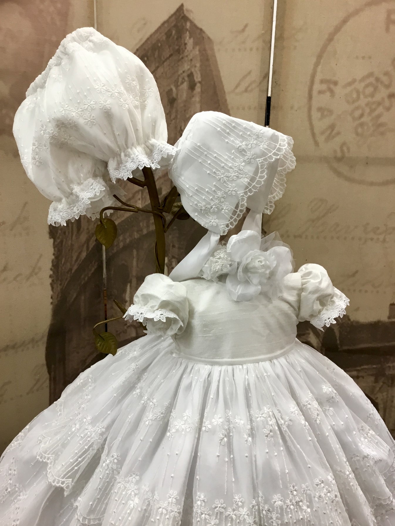 White Christening Gown - Emily – Elena Collection